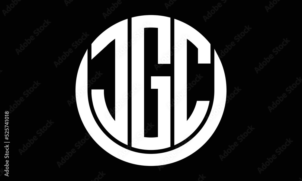 JGC three letter circle logo design vector template. monogram symbol on ...