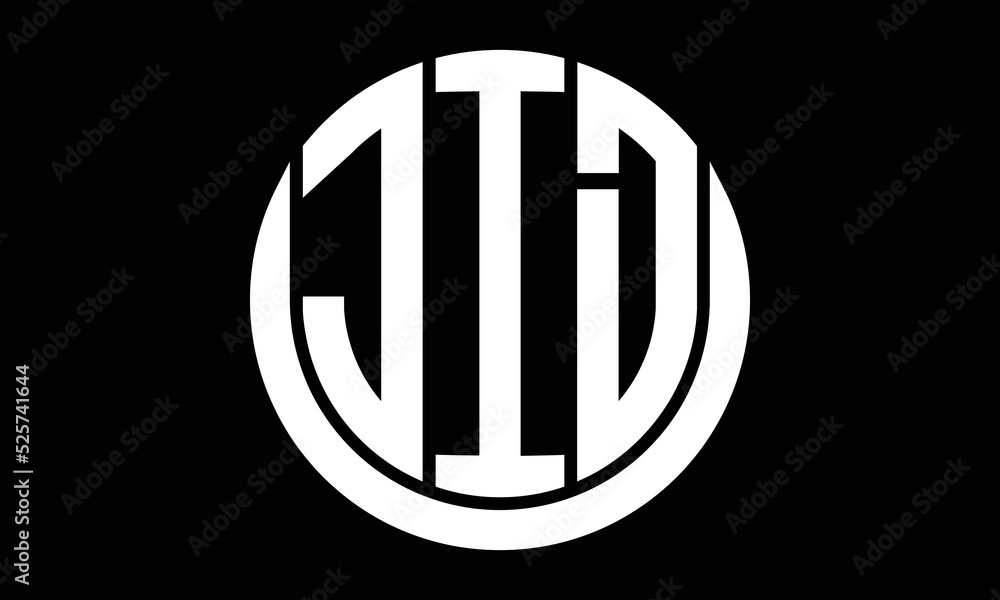 JID three letter circle logo design vector template. monogram symbol on ...