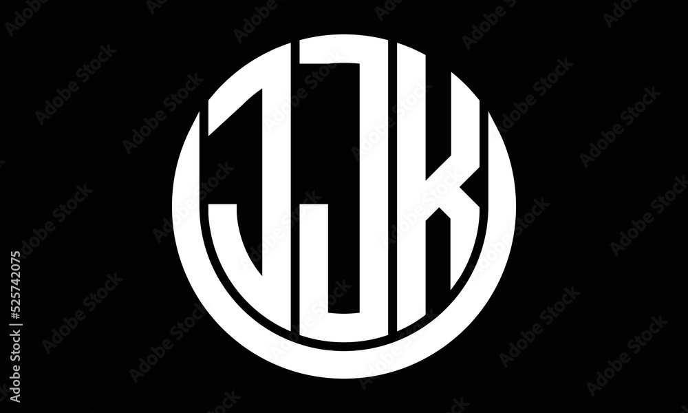 JJK three letter circle logo design vector template. monogram symbol on ...