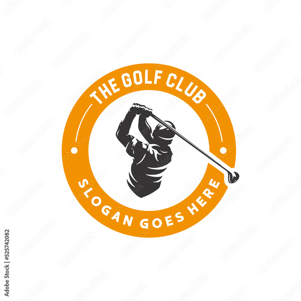 Golf Sport Logo Design Template Stock Vector | Adobe Stock