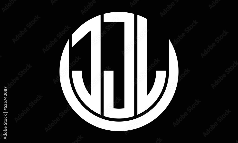 JJL three letter circle logo design vector template. monogram symbol on ...