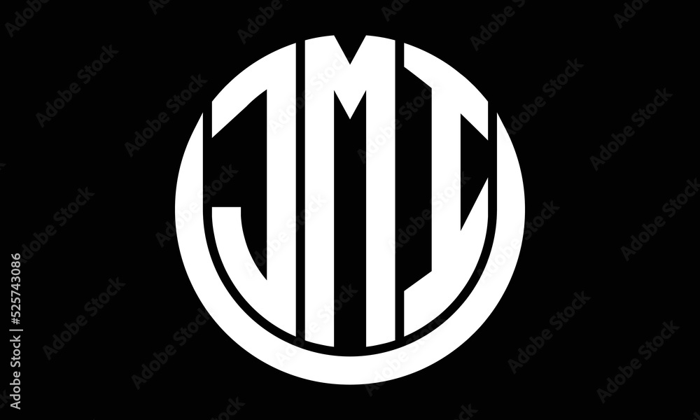 JMI three letter circle logo design vector template. monogram symbol on ...