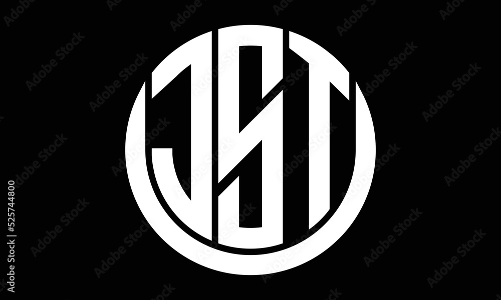 JST three letter circle logo design vector template. monogram symbol on ...
