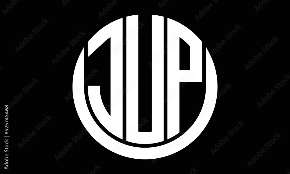 JVP three letter circle logo design vector template. monogram symbol on ...
