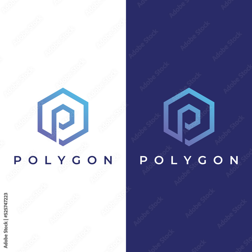 Abstract Logo design element initial letter P monogram. Luxurious ...