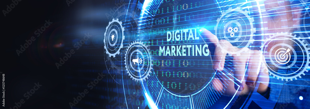 Business, Technology, Internet and network concept. Digital Marketing ...