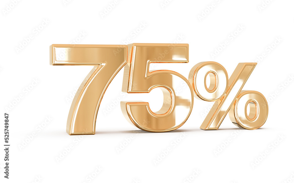 3d Number 75 Percent Golden Promotion Stock Illustration Adobe Stock 3d-number-75-percent-golden-promotion-stock-illustration-adobe-stock