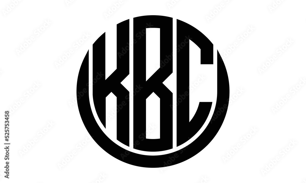 KBC three letter circle logo design vector template. monogram symbol on ...