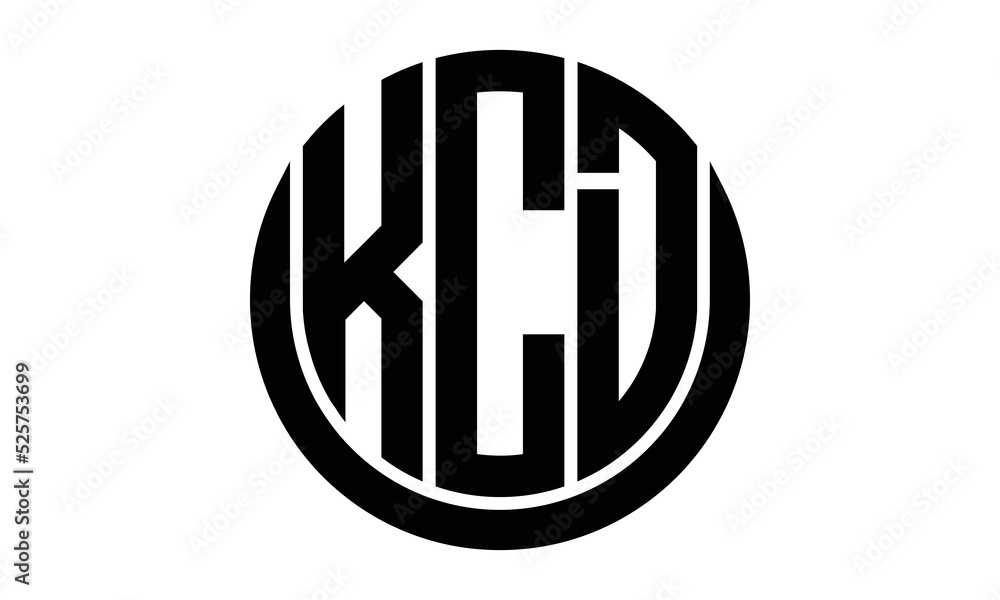 KCD three letter circle logo design vector template. monogram symbol on ...