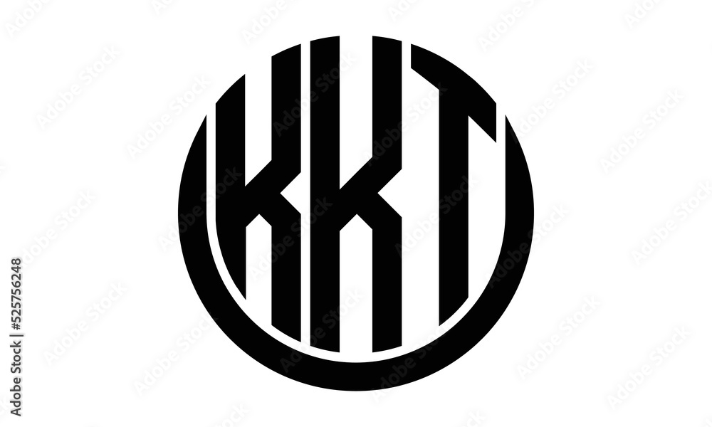 KKT three letter circle logo design vector template. monogram symbol on ...