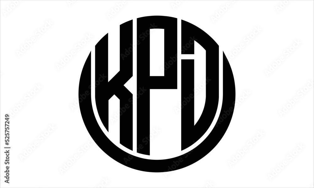 KPD three letter circle logo design vector template. monogram symbol on ...