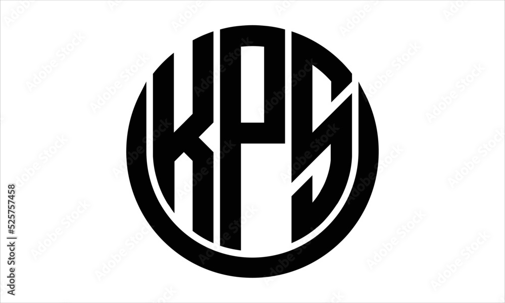 KPS three letter circle logo design vector template. monogram symbol on ...