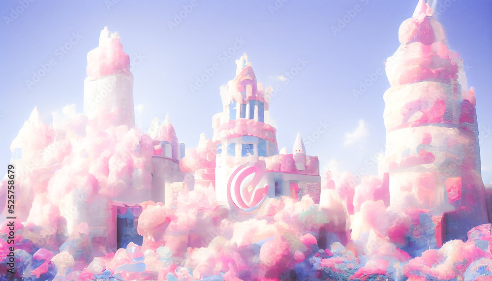 3D illustration Fantasy Castle Wallpaper HD. Beautiful 3D Castle ...