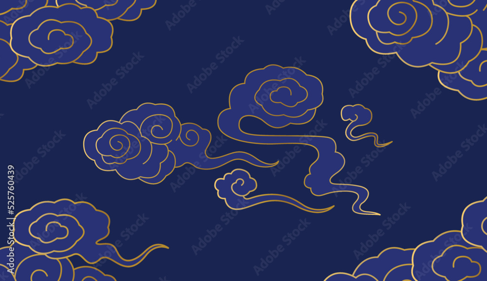 Seamless cloud with blue background Stock Vector | Adobe Stock