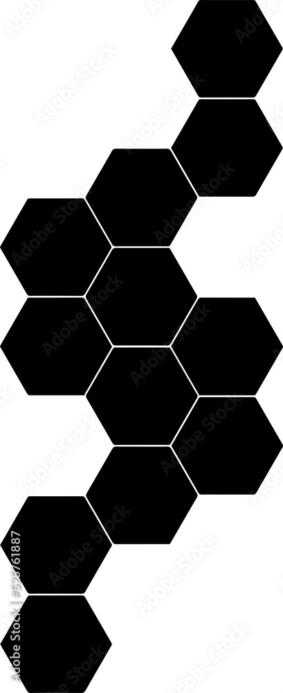Black hexagon, honeycomb, design element, pattern with no strokes ... Black hexagon, honeycomb, design element, pattern with no strokes ...