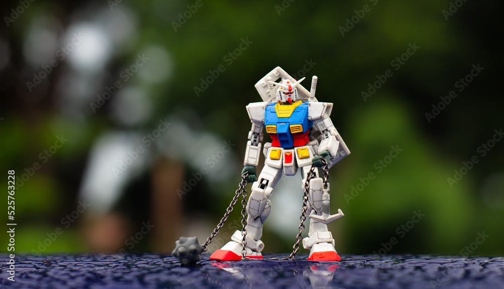 Chiang Mai , Thailand - August 25, 2022 Gunpla - the plastic model kits ...