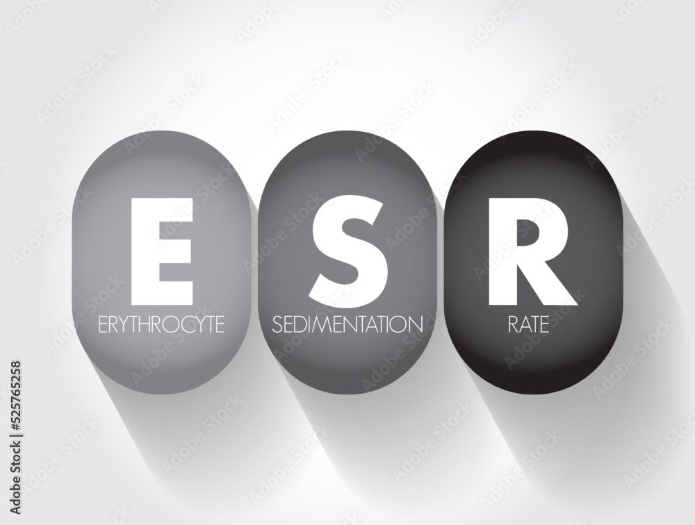 ESR Erythrocyte Sedimentation Rate - type of blood test that measures ...