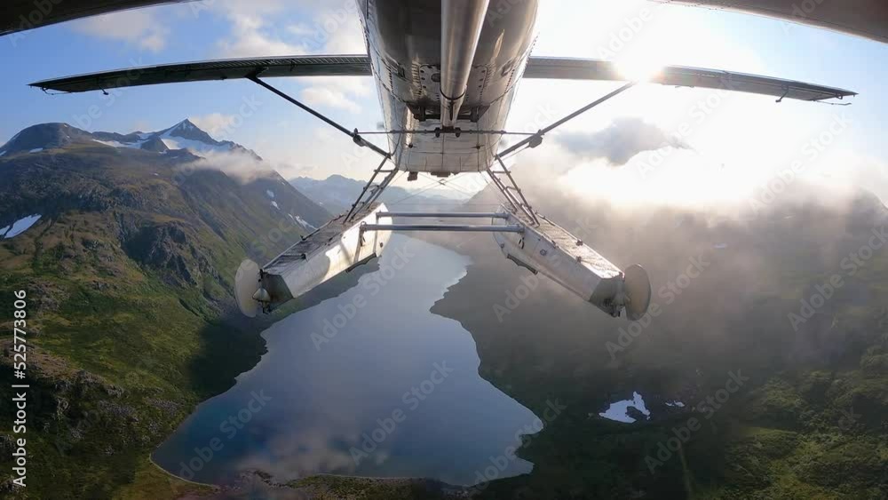 Alaska Bush Plane Flying Over Mountain Range Stock Video | Adobe Stock