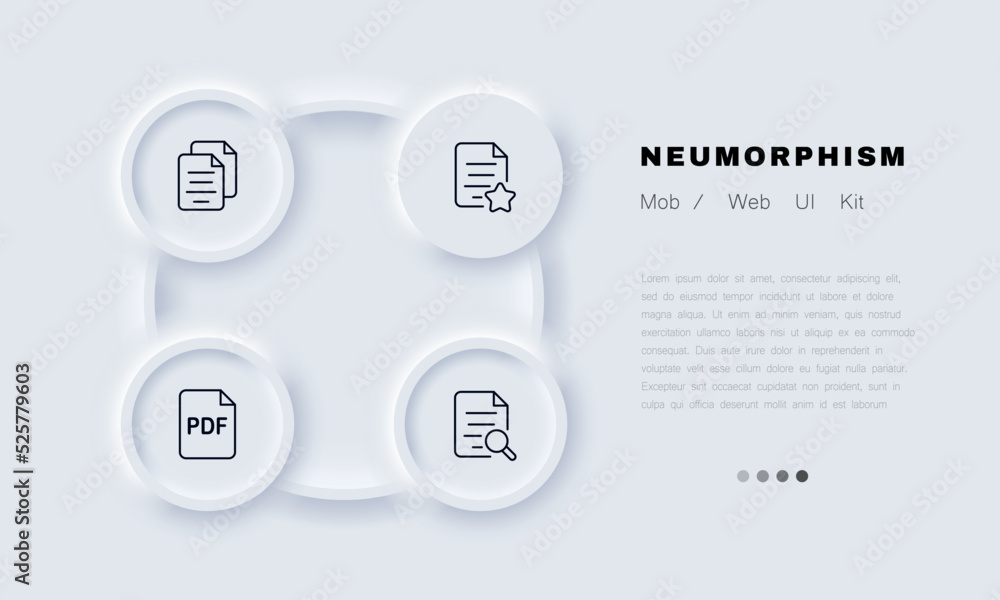 File management set icon. Documentation, document, star, mark as ...