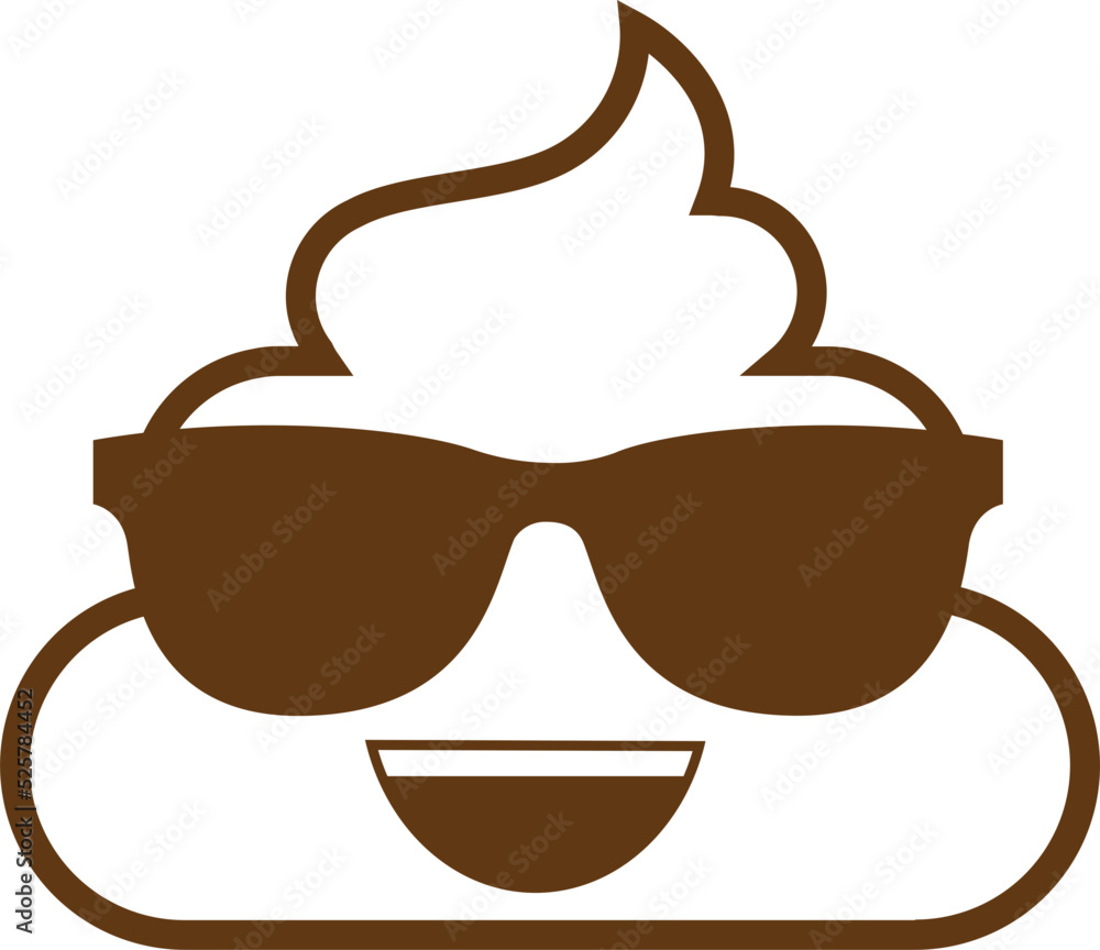 cute poop line art emoticons, icon, symbol Stock Vector | Adobe Stock