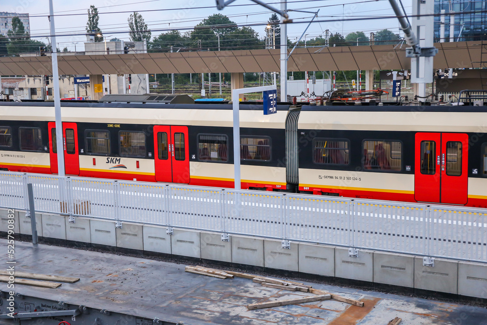 Warszaw, Poland - August, 2022: Train at Warsaw West Station. SKM ...
