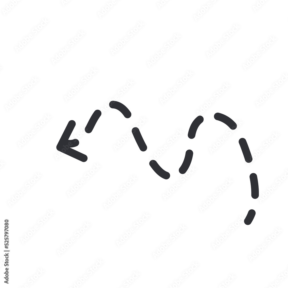 Free hand drawn line drawing arrow set design isolated on white ...