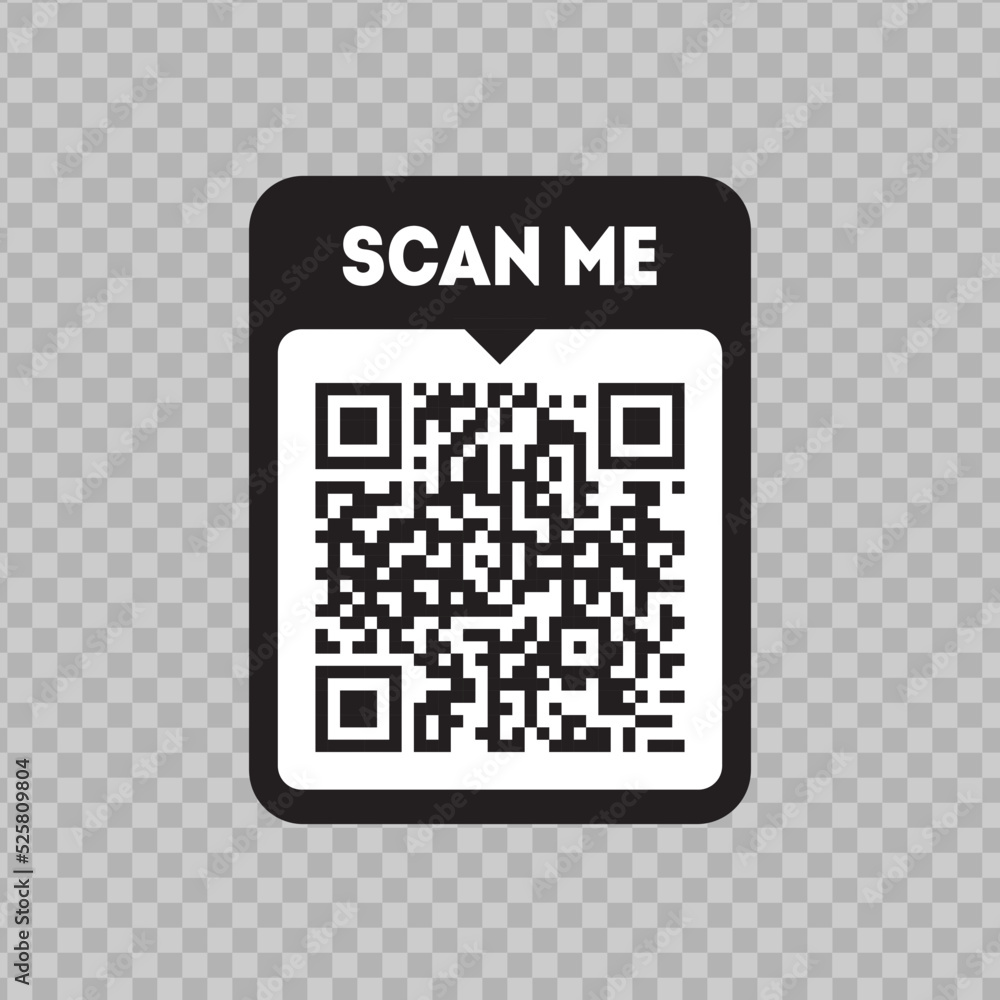 Scan me icon with QR code. Qrcode tempate Stock Vector | Adobe Stock