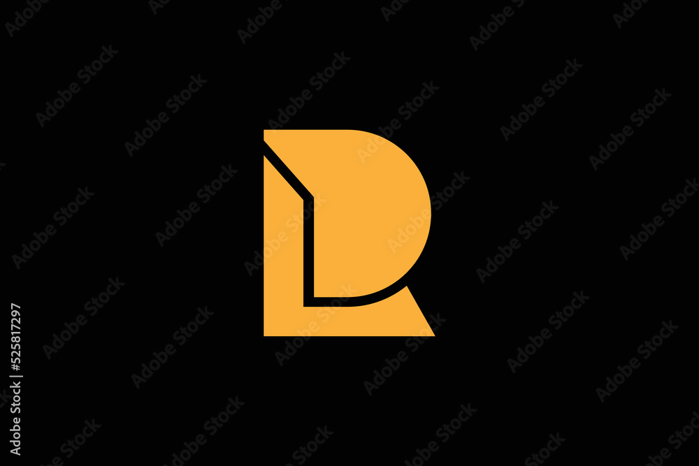A minimal DL logo. In this icon, the letter LD appears on a luxury ...