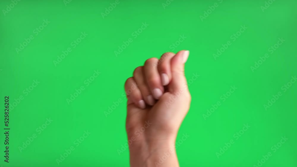 Gestures pack. Female Hand with Beige Manicure hand Knocking isolated ...