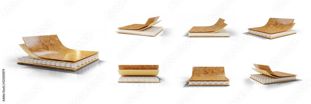 Different angles of rotation of a part fragment. Finishing materials ...