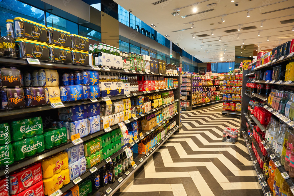 SINGAPORE - JANUARY 20, 2020: interior shot of Jasons Deli at the ...