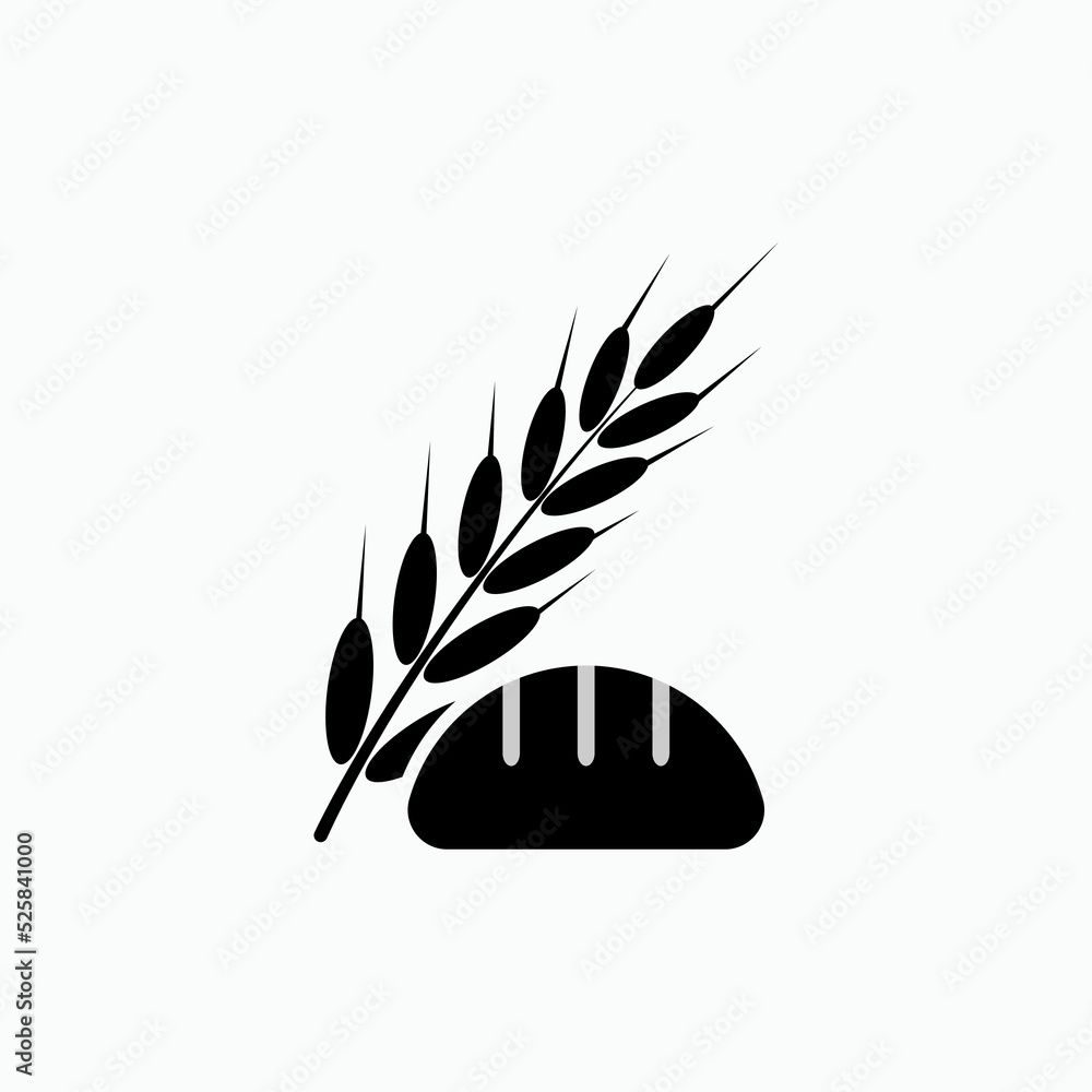 Wheat Bread Icon. Food Symbol. UI Symbol - Vector. Stock Vector | Adobe ...