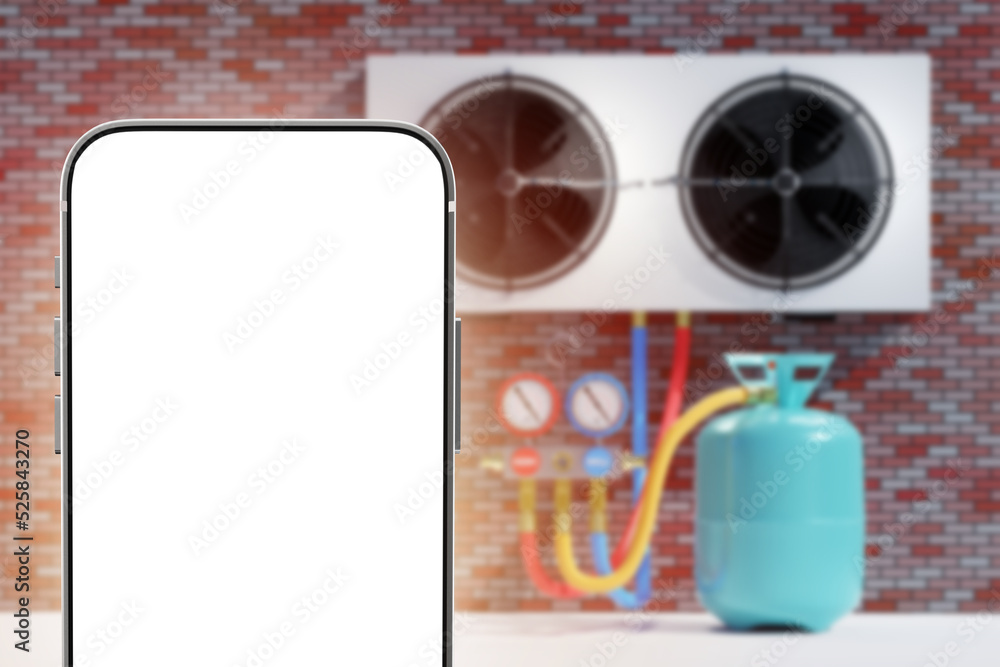 Mobile phone. Refilling air conditioner. Offer refueling air ...