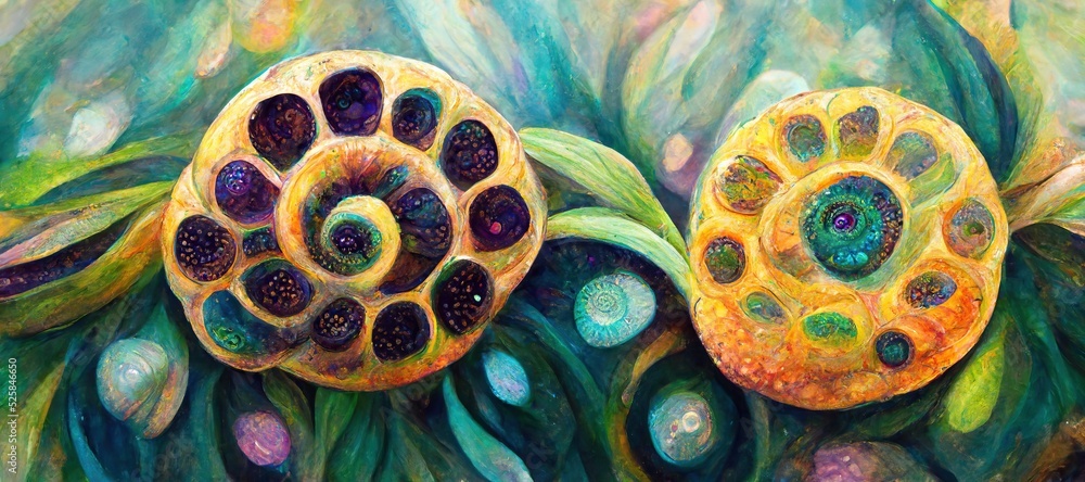 Abstract mother of pearl flowers in flamboyant rainbow colors, fabulous ...