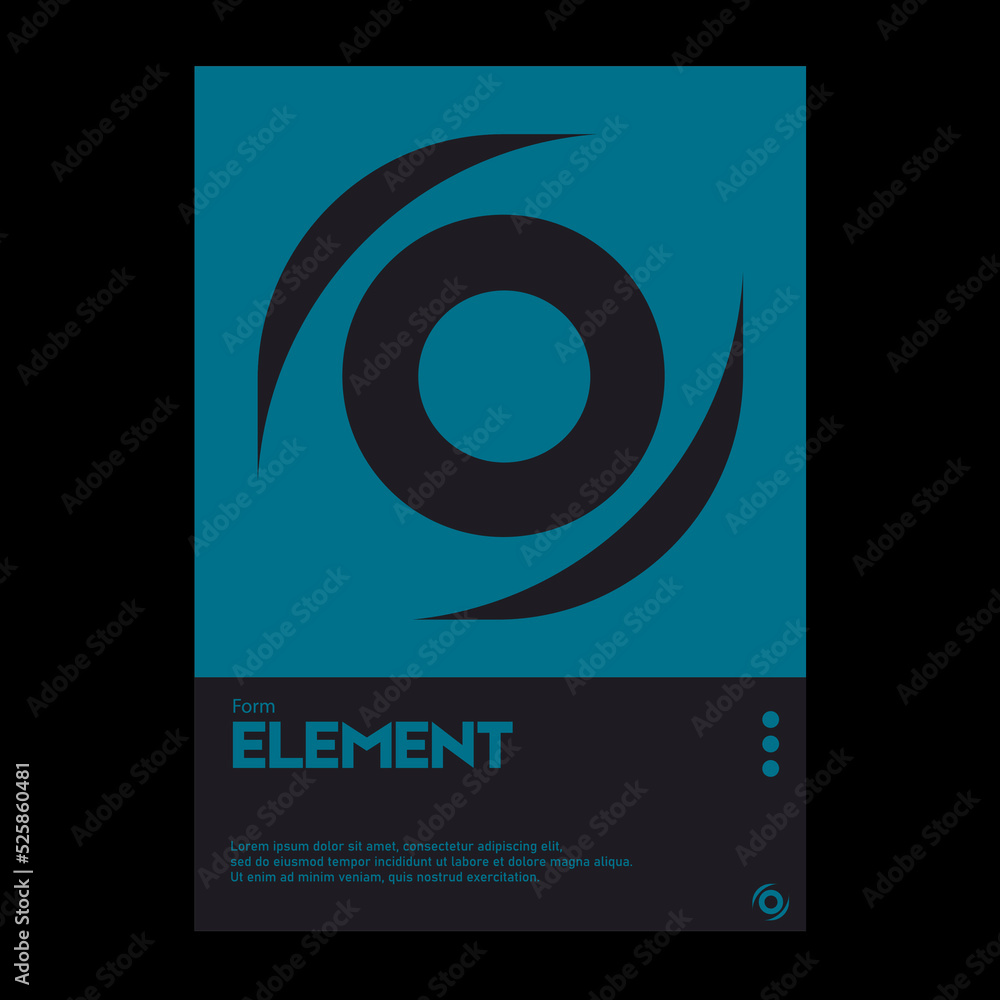 Meta modern aesthetics of Swiss design poster layout. Graphic template ...