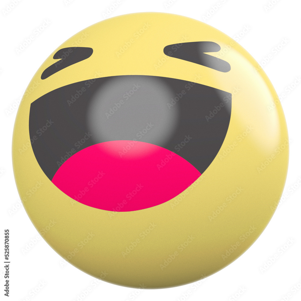 Icon 3d emoji haha social media Stock Illustration | Adobe Stock