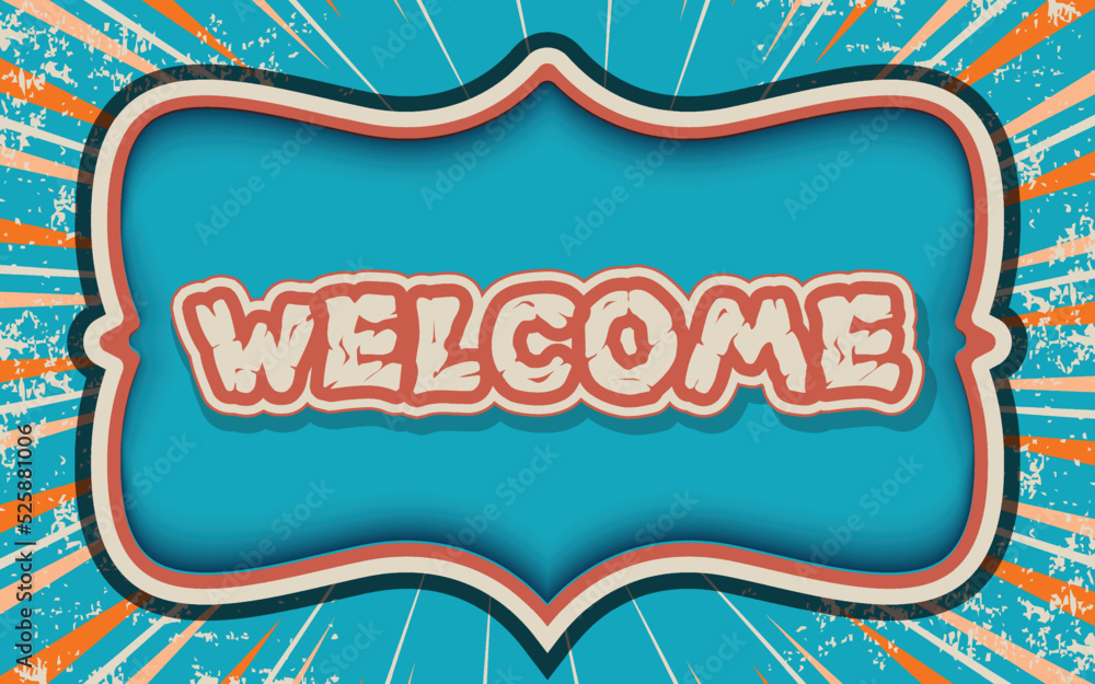 Welcome Vintage Background Banner Decoration Stock Vector Adobe Stock