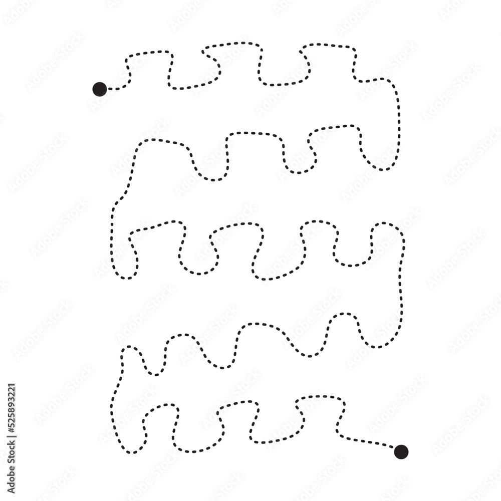 Prewriting tracing lines and curve shapes element for preschool ...