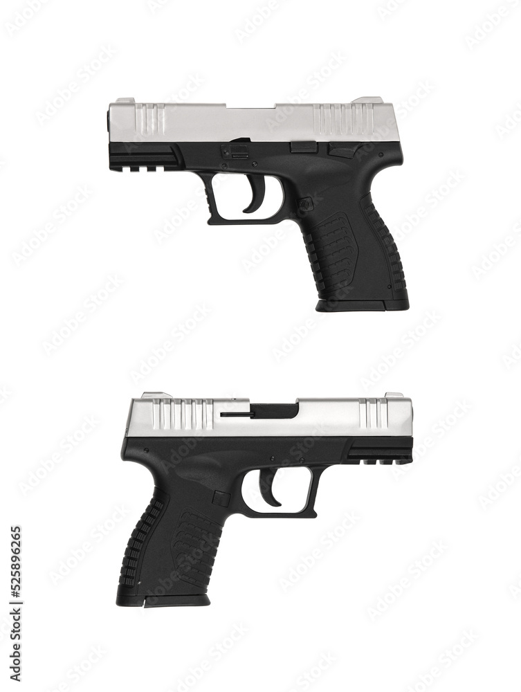Modern semi-automatic pistol. A short-barreled weapon for self-defense ...