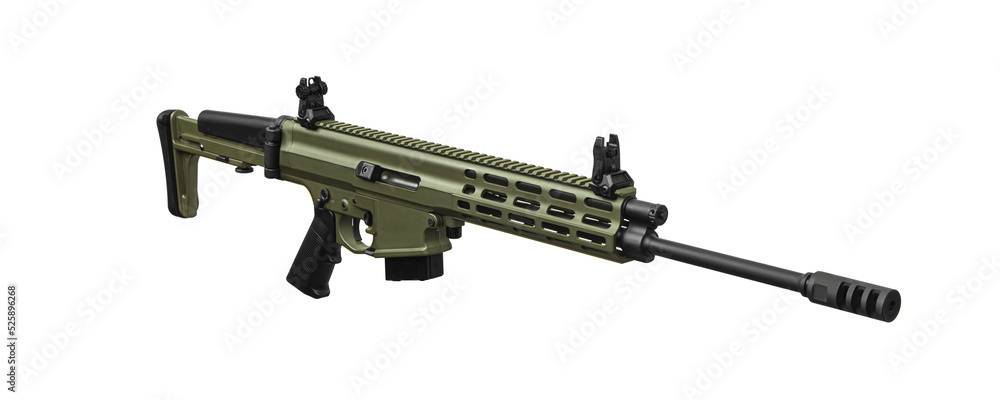 Modern automatic rifle isolated on white. Weapons for police, special ...