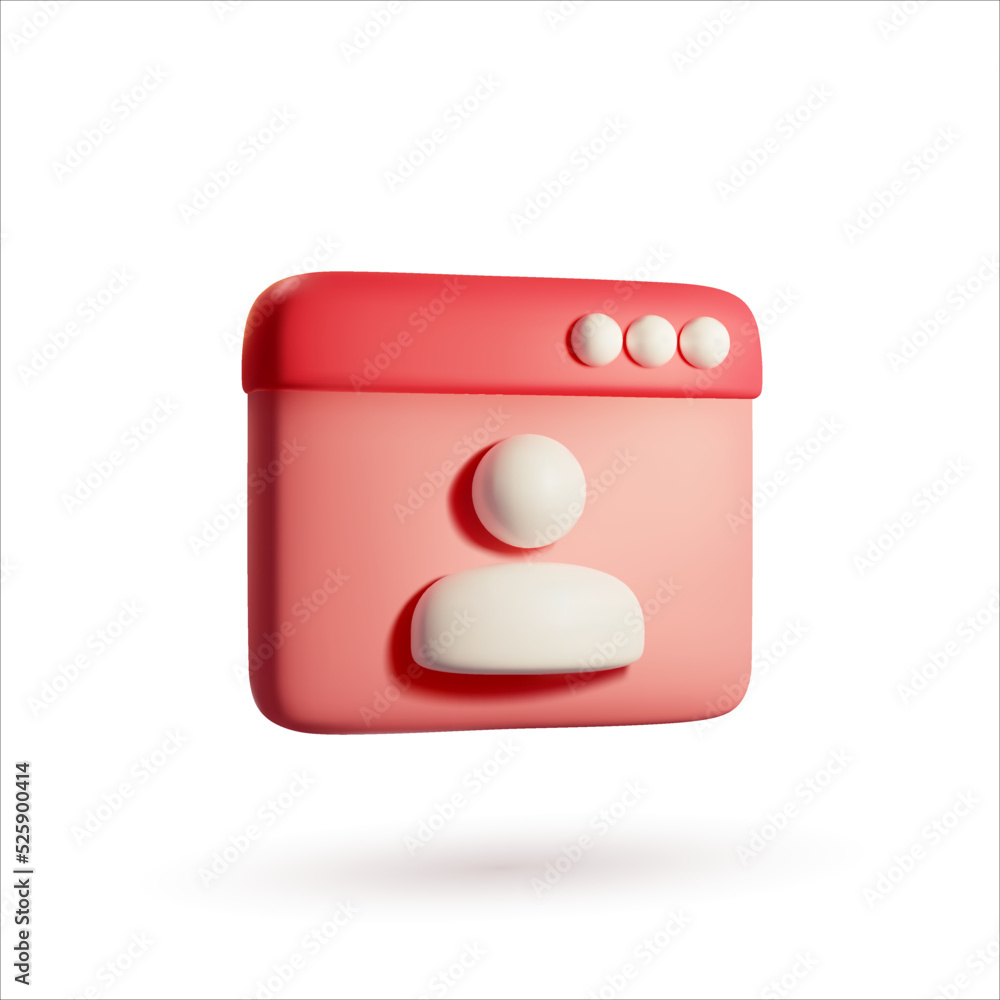 3d vector icons illustration set. Profile user account sign Human ...