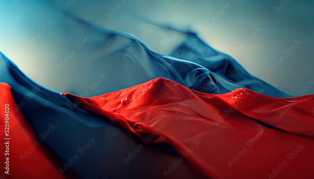 Red and blue abstract background illustration. 3d art rendering. Stock ...
