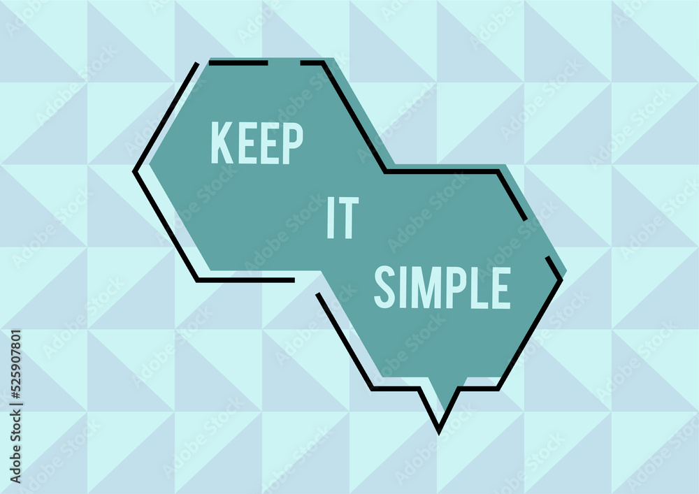 Writing displaying text Keep It Simple. Word Written on Easy to toss ...