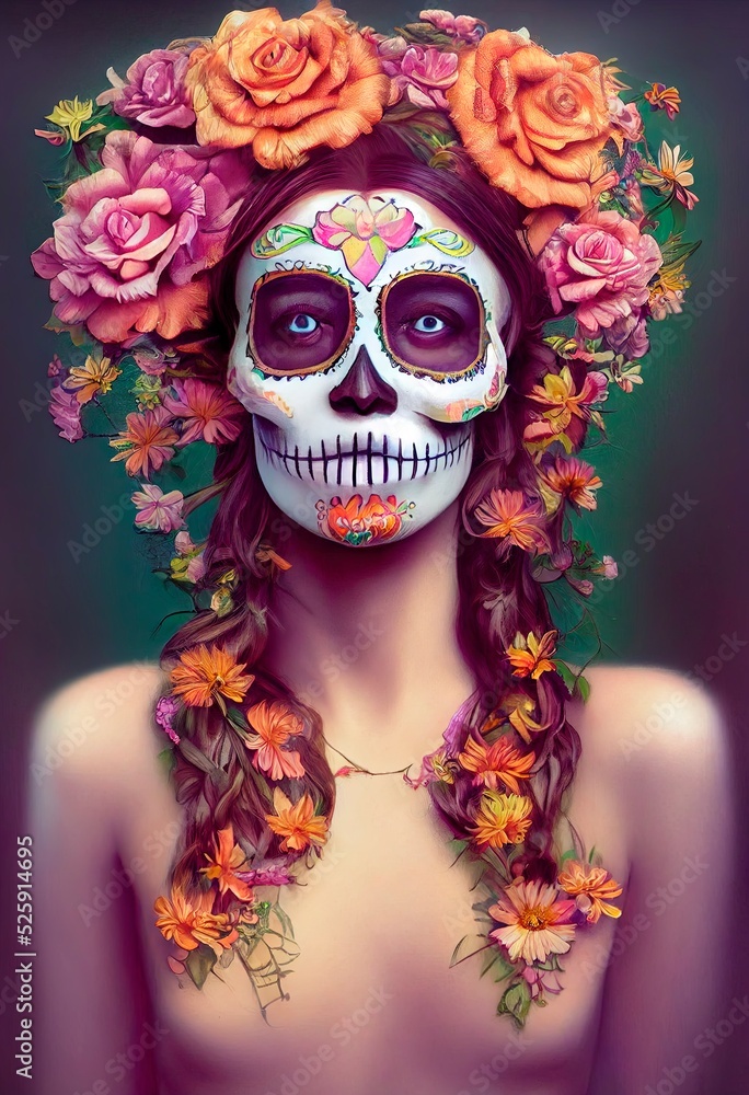 Gothic dystopian horror scene with a gothic fictional woman. Artistic ...