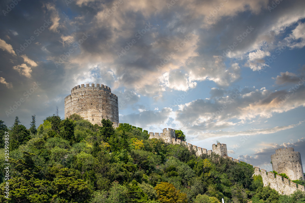 Ottoman period historical Anatolian Rumeli castle ( Rumeli Hisarı ...