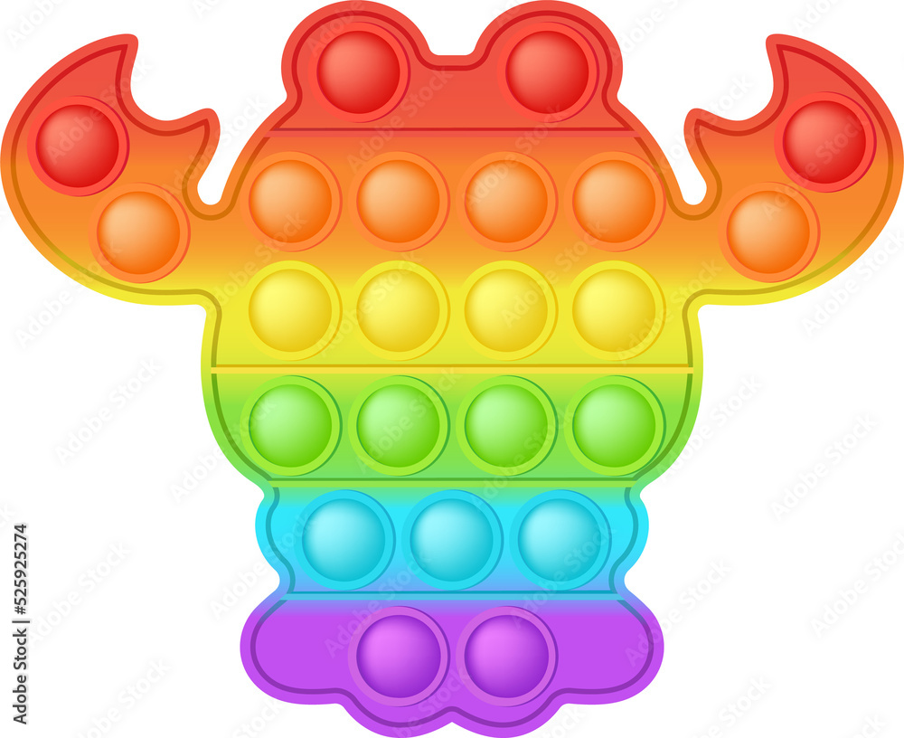 Popit figure crayfish a fashionable silicon toy for fidgets. Addictive ...