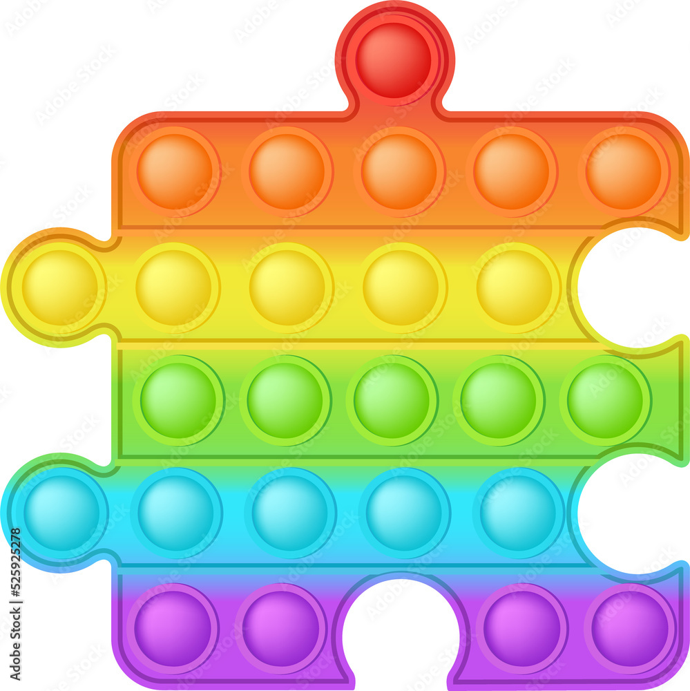 Popit figure puzzle as a fashionable silicon toy for fidgets. Addictive ...