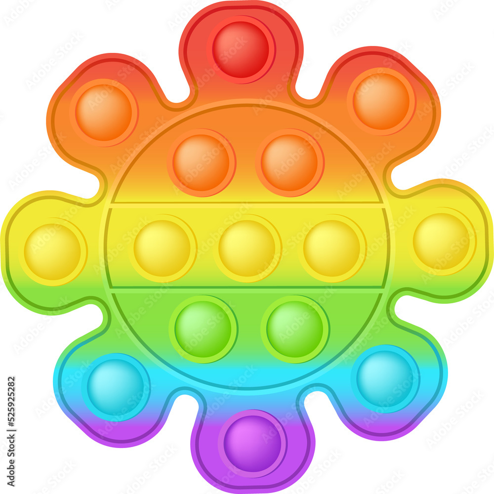 Popit figure flower as a fashionable silicon toy for fidgets. Addictive ...