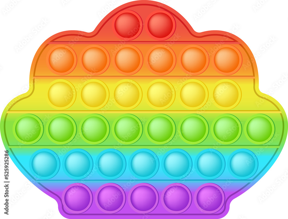 Popit figure seashell a fashionable silicon toy for fidgets. Addictive ...