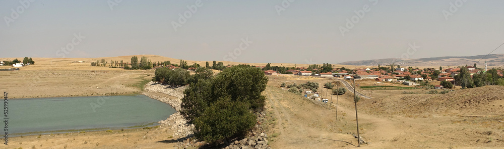 The irrigation dam of a village has lost a lot of water as a result of ...